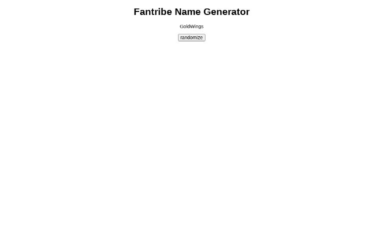 Fantribe Name Generator