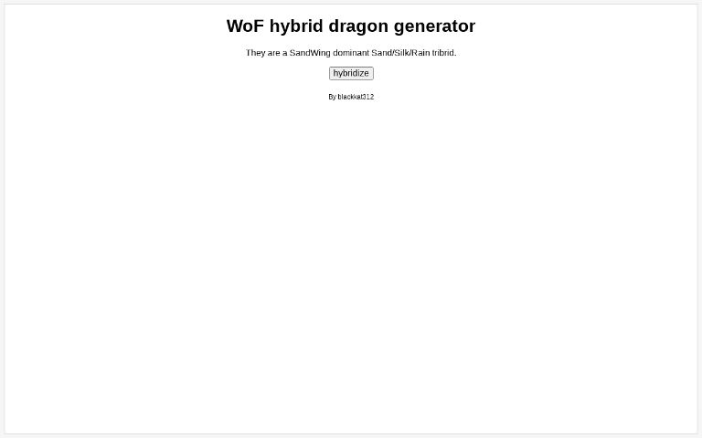 WoF hybrid dragon generator