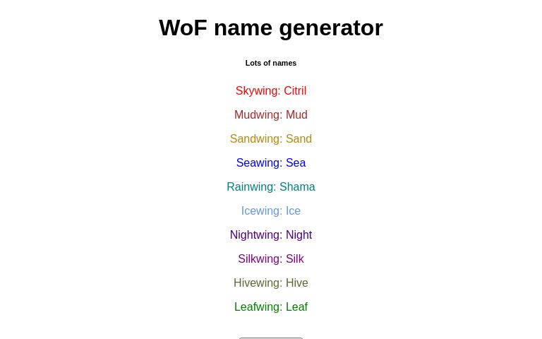 WoF name generator