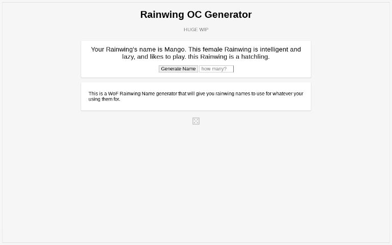 Rainwing OC Generator