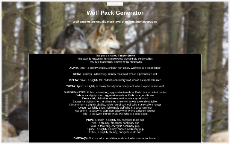 Wolf Pack Generator
