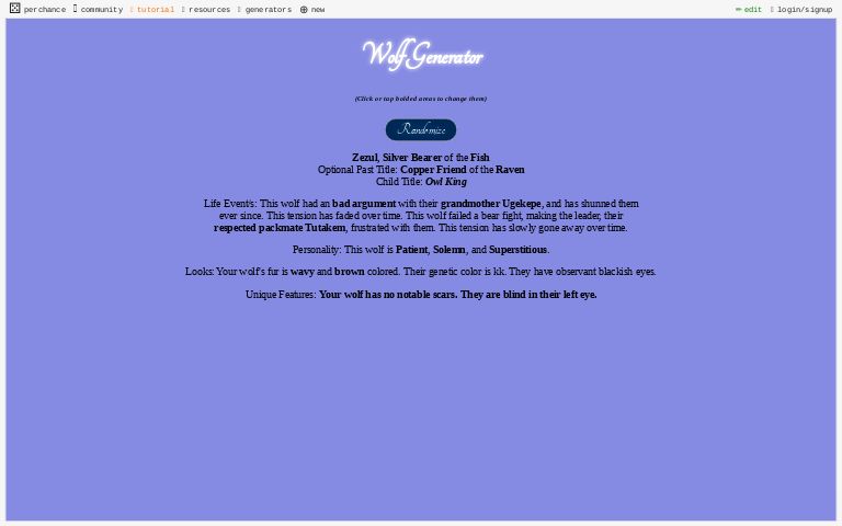 Wolf Generator