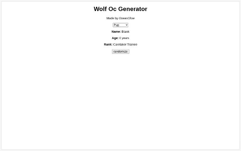 Wolf Oc Generator