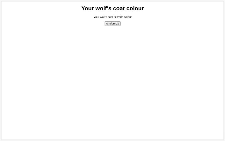 Your wolf's coat colour ― Perchance Generator