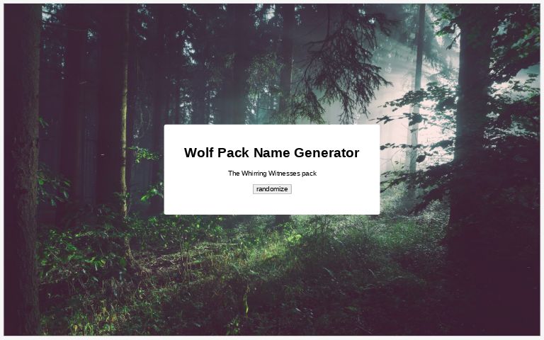 Wolf Pack Name Generator