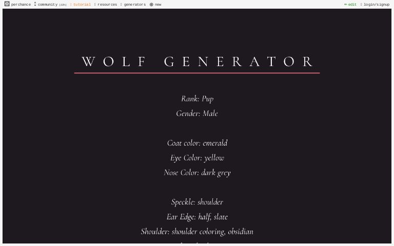 Wolf Play Wolf Generator