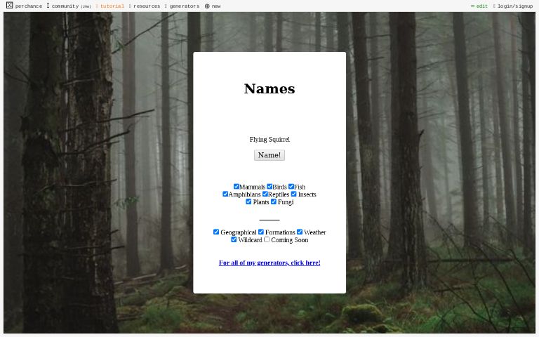 Names ― Perchance Generator