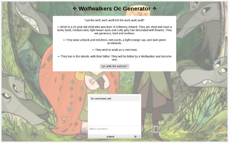 Wolfwalkers Oc Generator