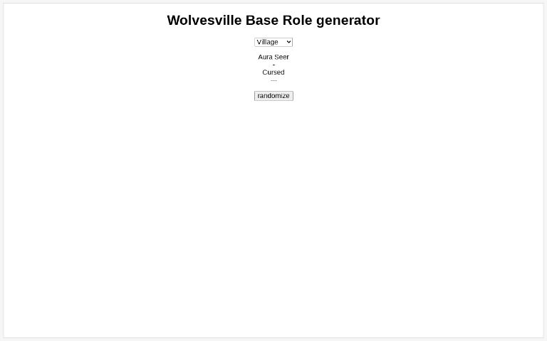 Wolvesville Base Role generator