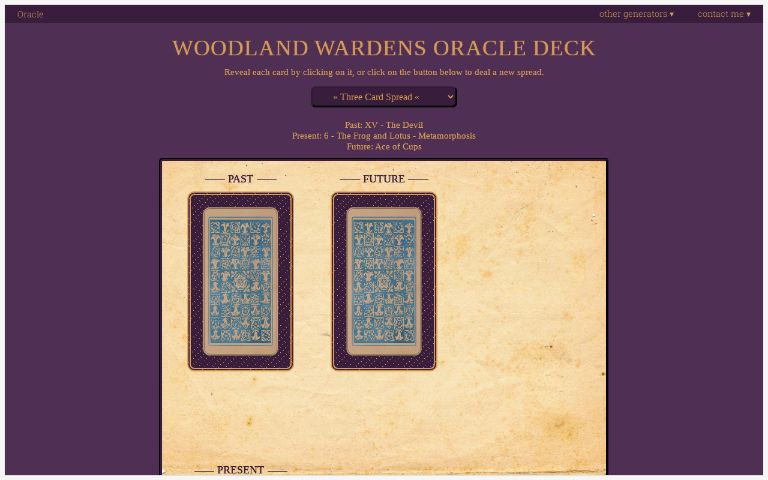 Woodland Wardens Oracle Deck ― Perchance Generator