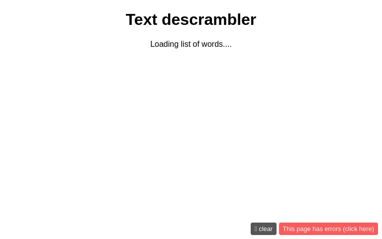 Text descrambler ― Perchance Generator