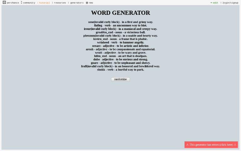 WORD GENERATOR