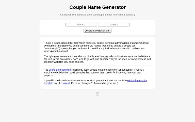 Couple Name Generator