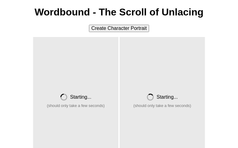 Wordbound - The Scroll of Unlacing ― Perchance Generator