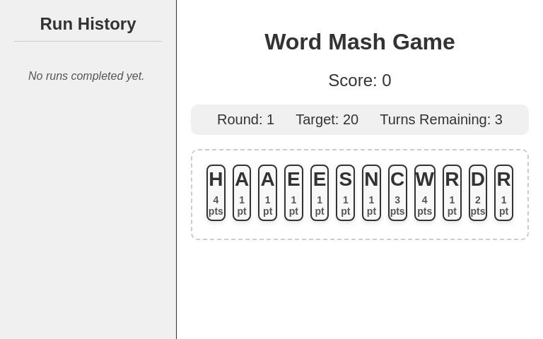 Word Mash Game ― Perchance Generator