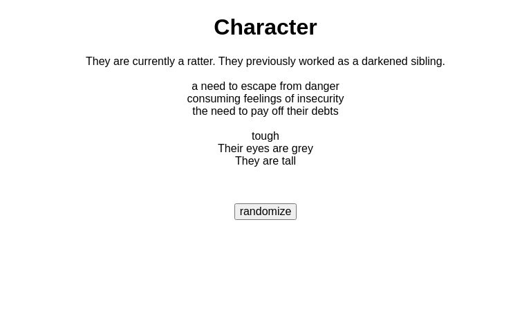 Character ― Perchance Generator