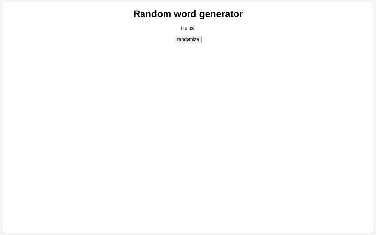 Random word generator