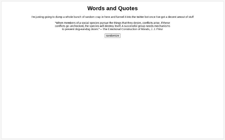 Words and Quotes ― Perchance Generator