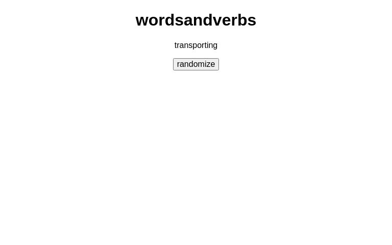wordsandverbs ― Perchance Generator