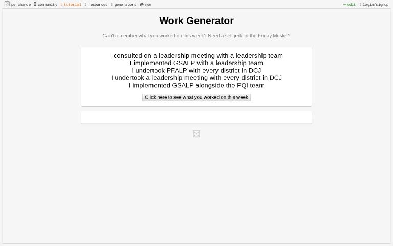 Work Generator
