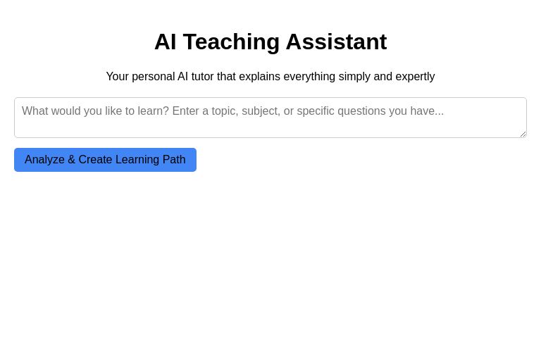 AI Teaching Assistant ― Perchance Generator