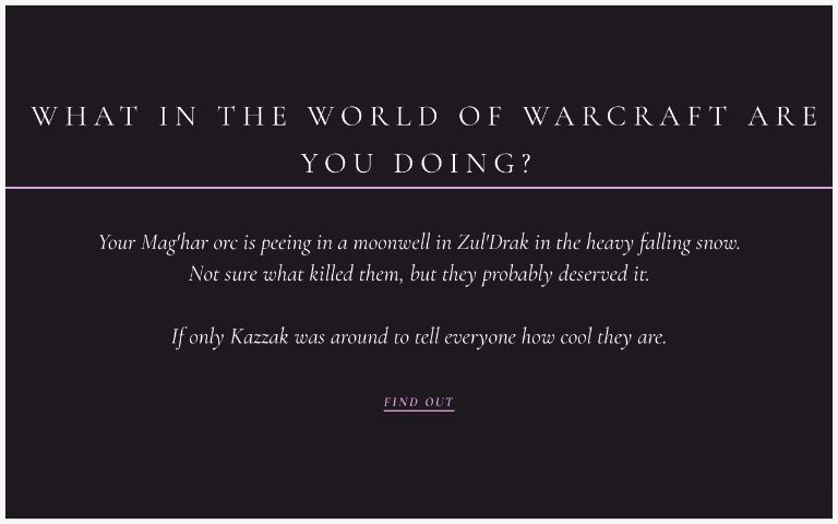 WoW render generator