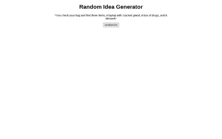 Random Idea Generator