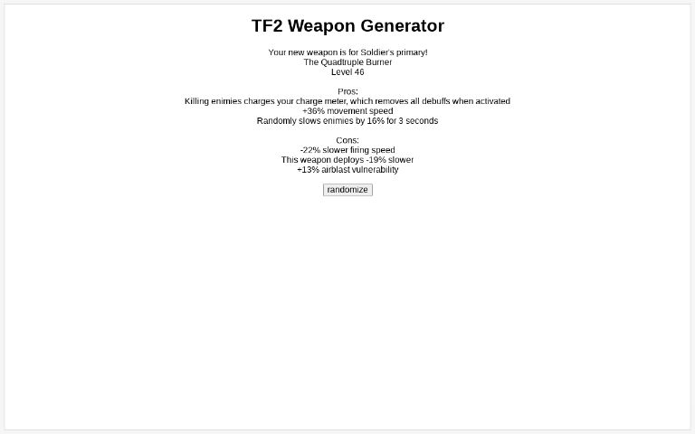 TF2 Weapon Generator