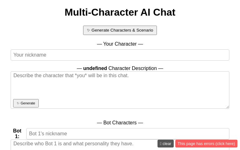 Multi-Character AI Chat