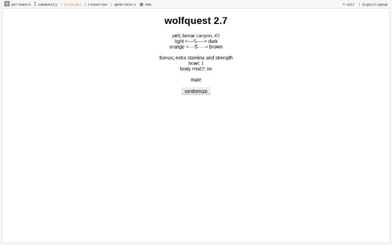 wolfquest 2.7 ― Perchance Generator