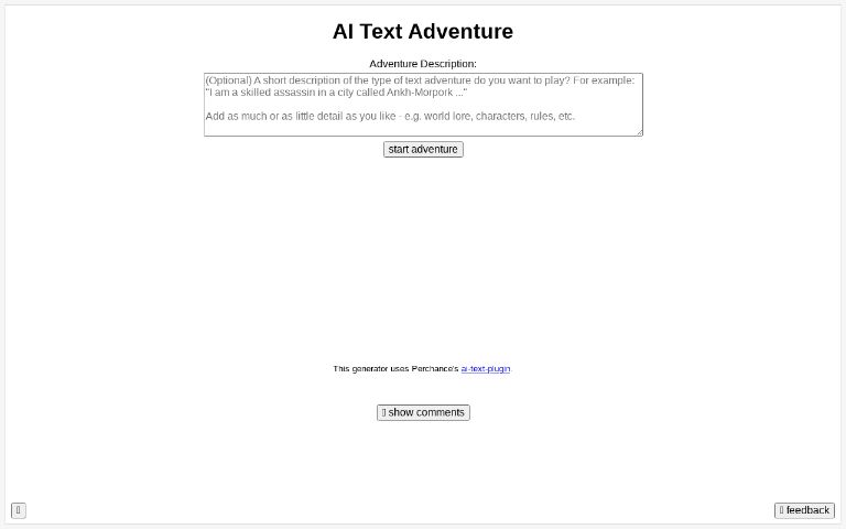 AI Text Adventure - free, no-signup, no limits - AI Dungeon Alternative ...