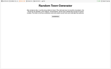 Random Town Generator ― Perchance