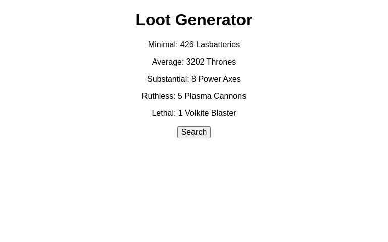 Loot Generator