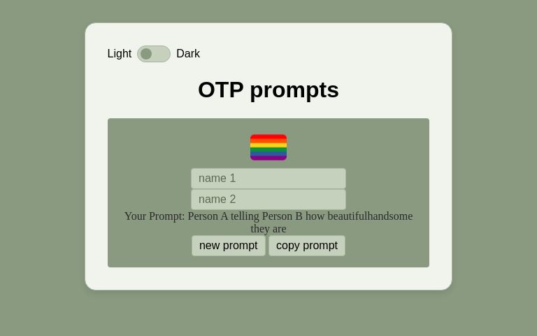 OTP prompts ― Perchance Generator