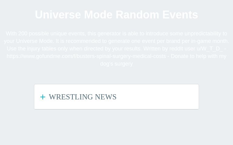 Universe Mode Random Events ― Perchance Generator