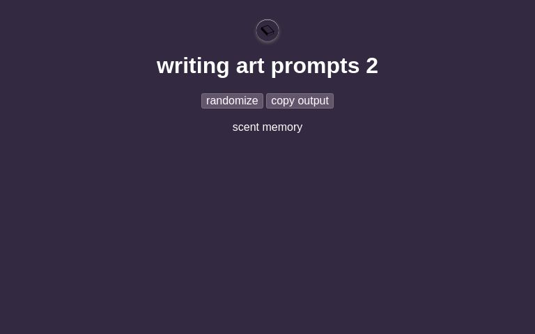 writing art prompts 2 ― Perchance Generator
