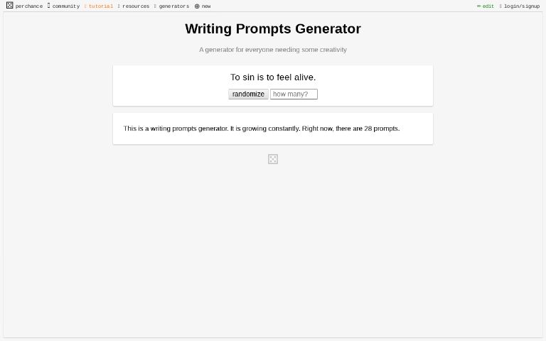 Writing Prompts Generator