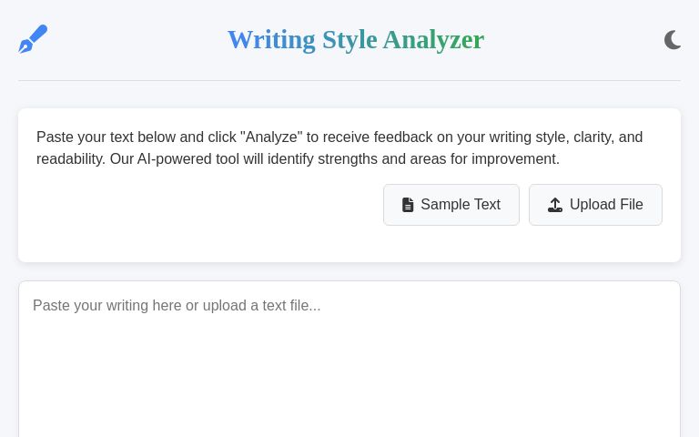 Writing Style Analyzer ― Perchance Generator