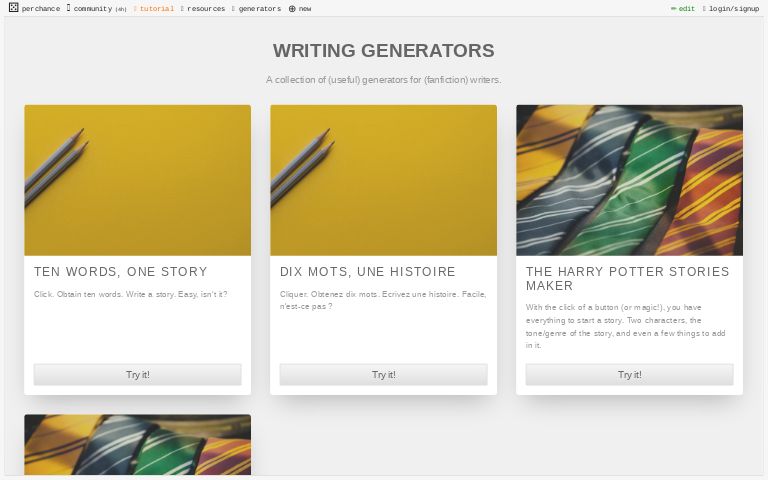WRITING GENERATORS