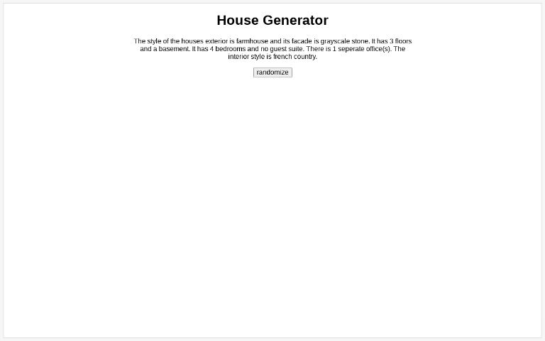 House Generator