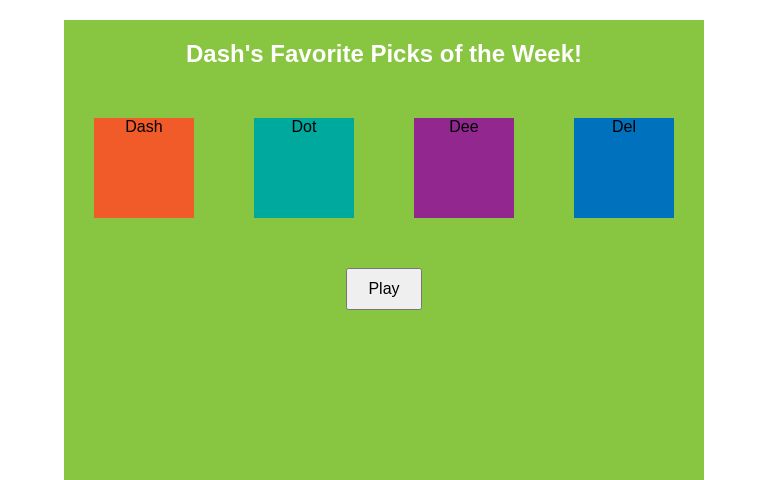 Dash's Favorite Picks of the Week! ― Perchance Generator