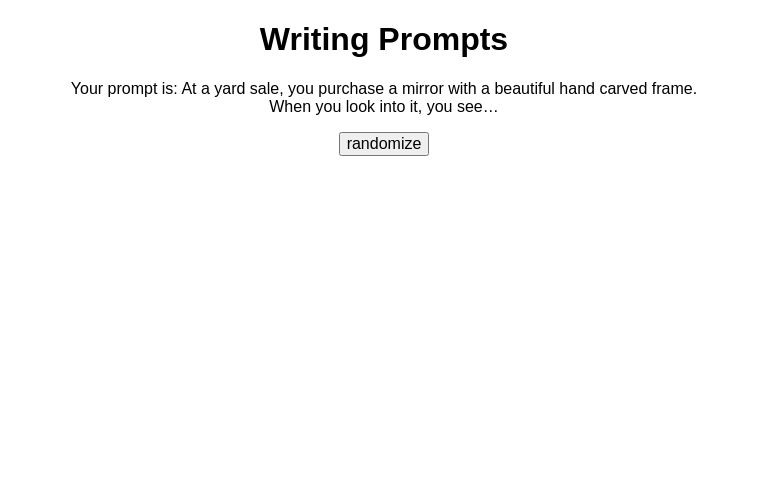 Writing Prompts ― Perchance Generator