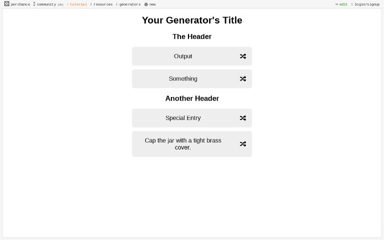 Power Stacks Template ― Perchance Generator