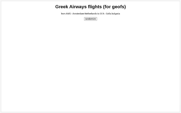 Greek Airways flights (for geofs) ― Perchance Generator