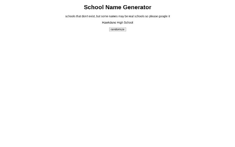 School Name Generator
