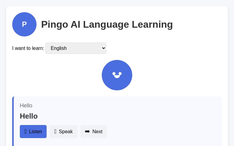 Pingo AI Language Learning ― Perchance Generator
