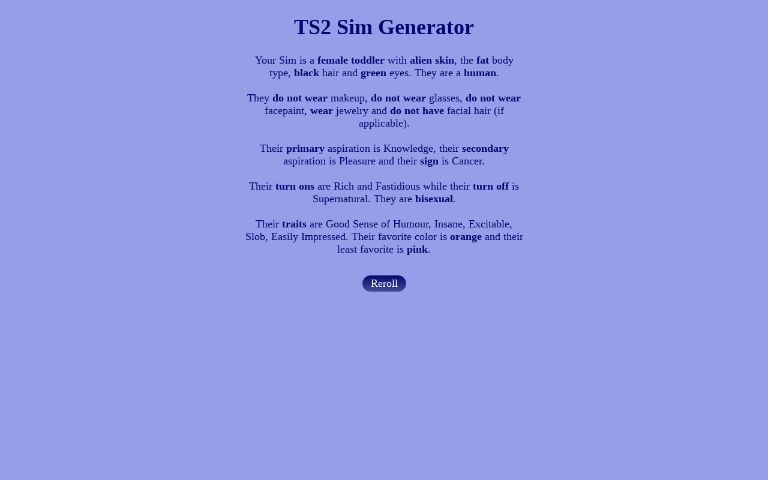 TS2 Sim Generator