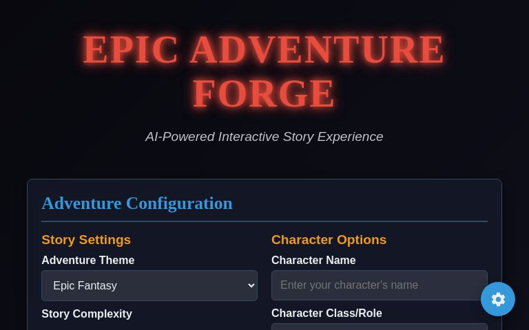 EPIC ADVENTURE FORGE ― Perchance Generator