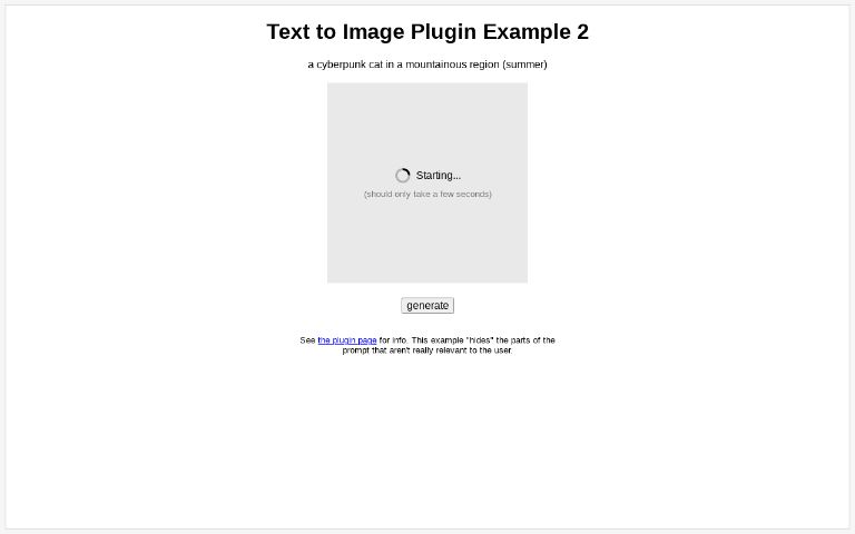 Text to Image Plugin Example 2