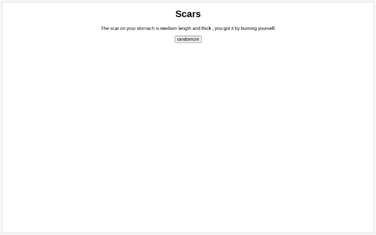 Scars ― Perchance Generator